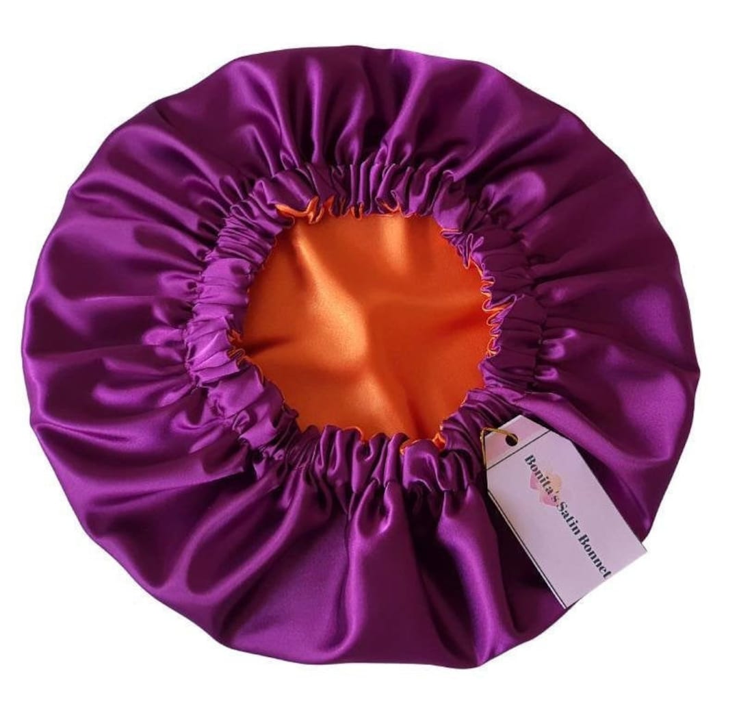 Handmade Reversible Satin Hair Bonnet: Customizable Fit - Etsy
