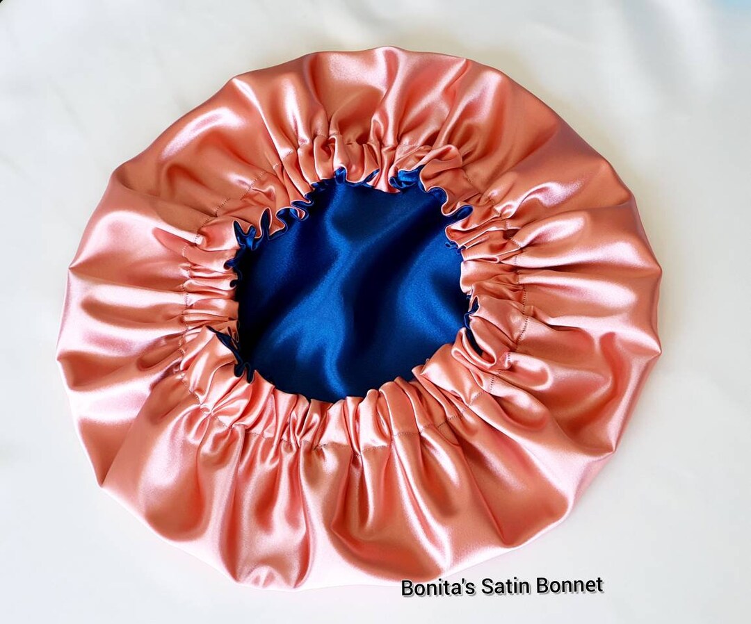 Custom Satin Bonnet, Reversible Hair Bonnet - Etsy