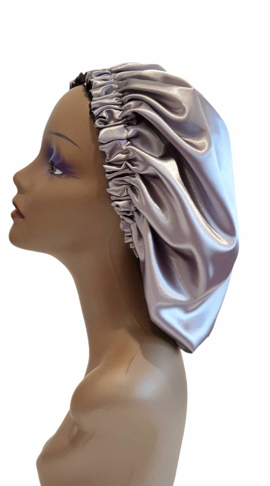 Satin Hair Bonnet, Reversible Satin Bonnet - Etsy