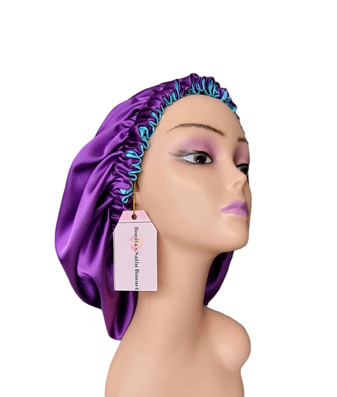 Reversible Satin Bonnet Customize Satin Bonnet Sleep Hair - Etsy