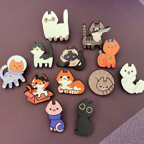 Cat Pin - Etsy