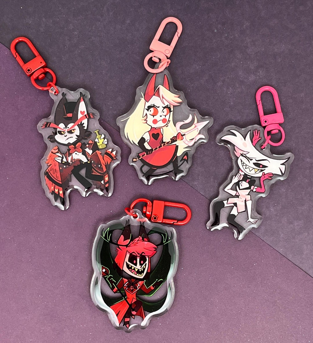 Hazbin Hotel Acrylic Keychains 2.7" Inch (7cm) | Acrylic Charm - Etsy