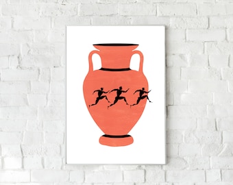 Runners Greek Vase - Etsy