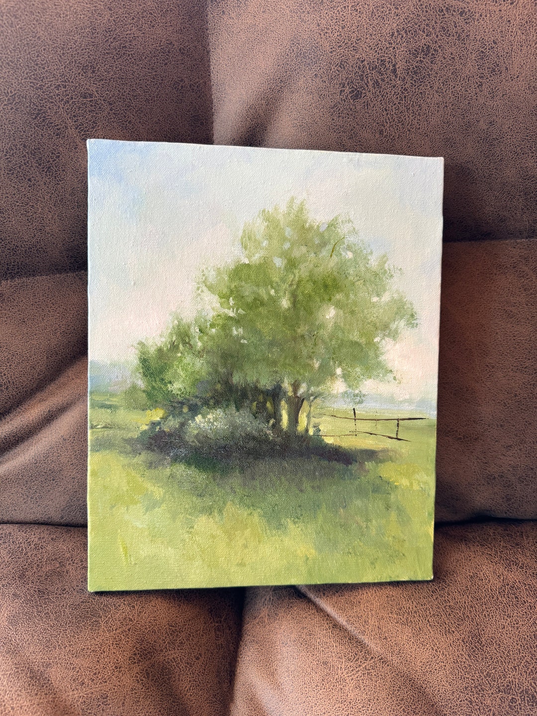 Neutral Landscape Painting Original Art Trees Painting Oil - Etsy
