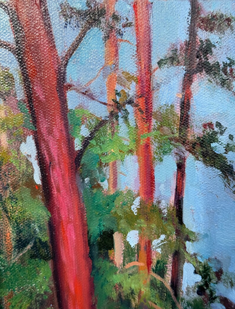 Forest Painting Landscape Original Art Tree Painting Pathway Oil ...