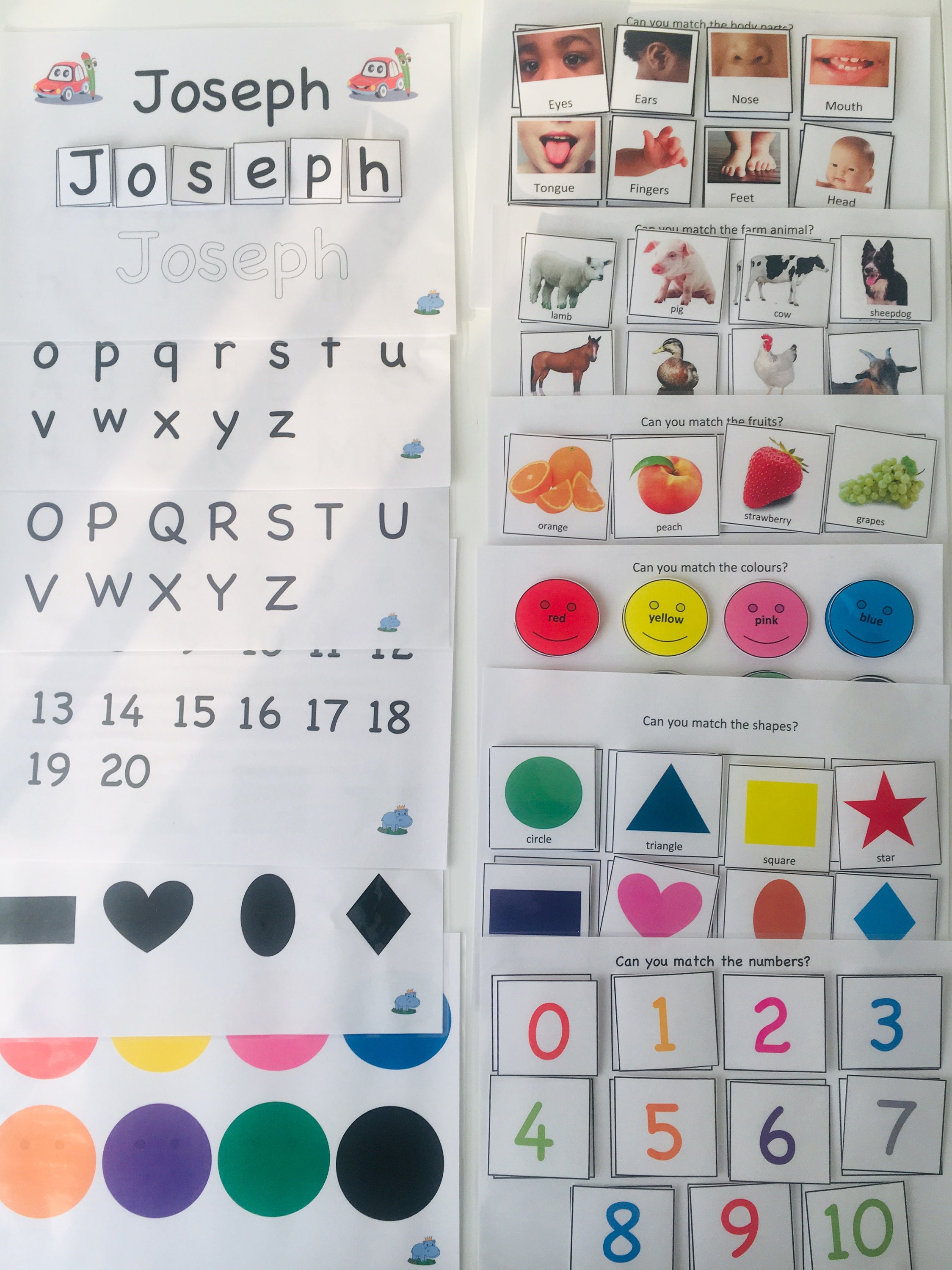 Toddler Learning Binder Pre School Learning Folder Toddler - Etsy UK