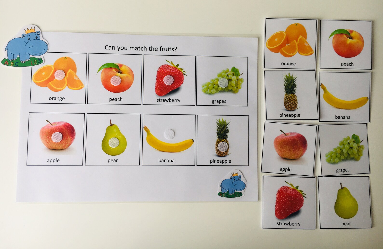 Matching Fruit, Learn Fruit Words, Matching Game, Flashcards ...