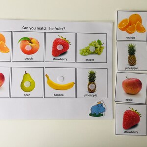 Matching Fruit, Learn Fruit Words, Matching Game, Flashcards ...