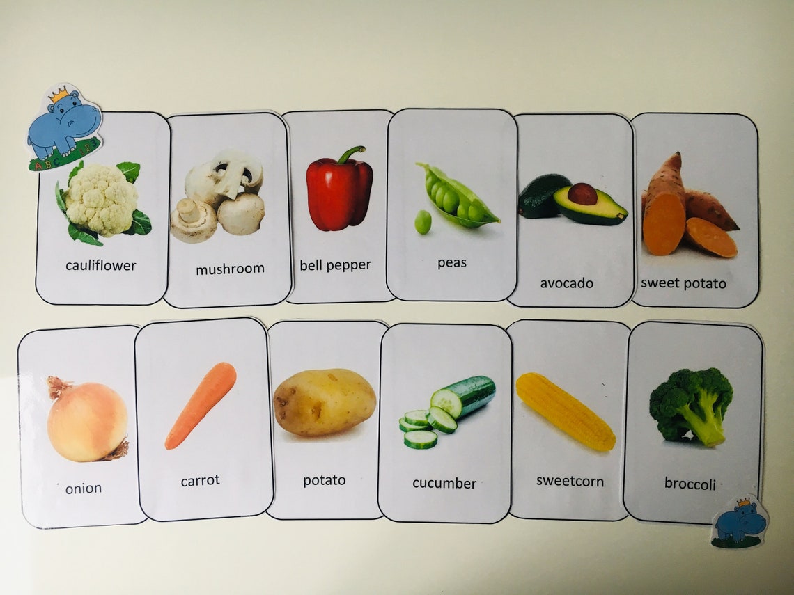Vegetable Flash Cards Flash Cards Pre School EYFS - Etsy