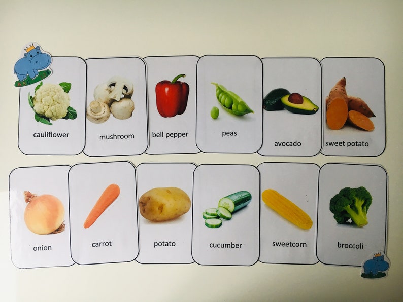 Vegetable Flash Cards Flash Cards Pre School EYFS - Etsy
