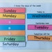 Days of the Week, Pre School Learning, Calendar, EYFS, Nursery, KS1 ...