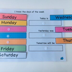 Days of the Week, Pre School Learning, Calendar, EYFS, Nursery, KS1 ...