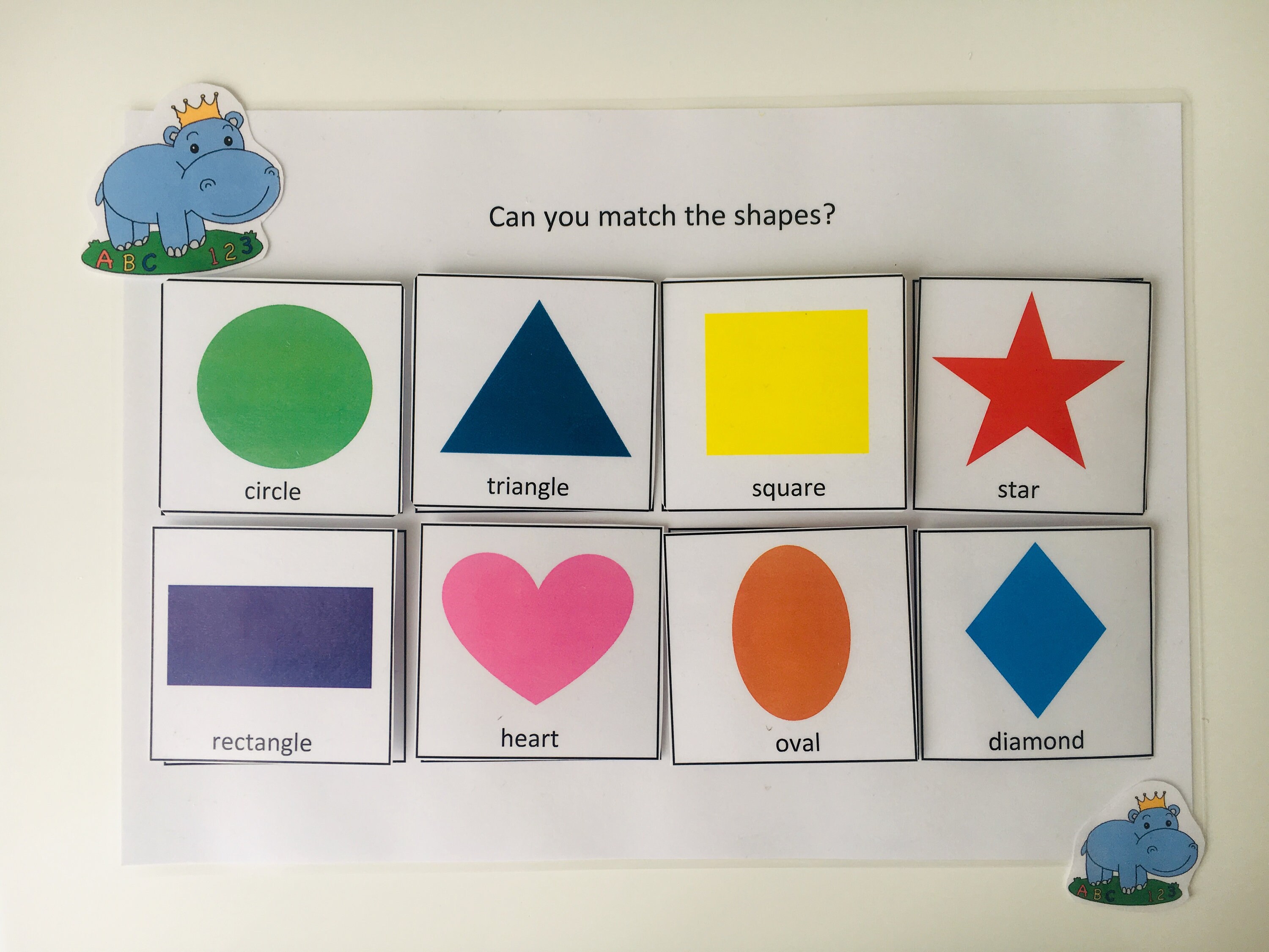 Shape Matching, Shape Sorting, Shape Game, Teaching Resource, Learn ...