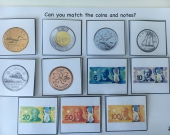 Canadian Money Posters Bills and Coins - Etsy