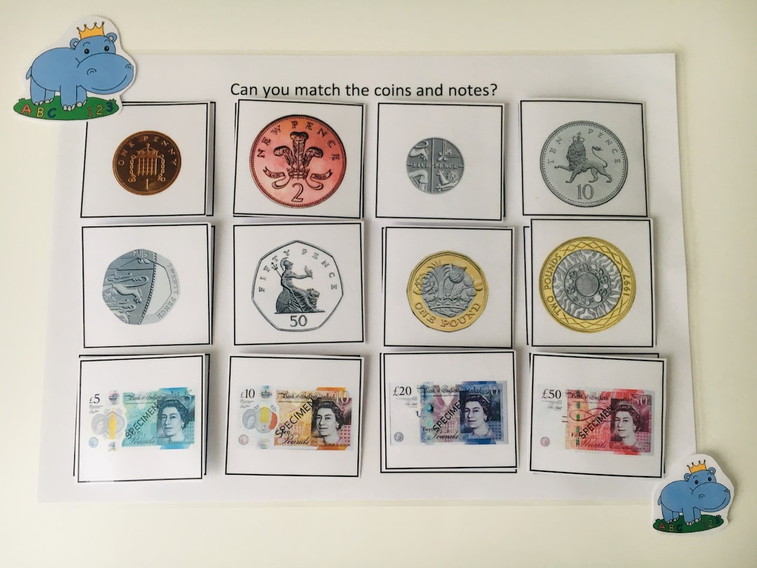 Learning Coins and Bank Notes Money Game Teaching Resource - Etsy