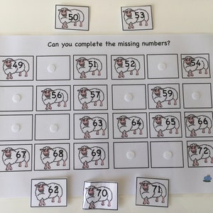 Can You Find the Missing Numbers Ordering Numbers 1 to 100 - Etsy