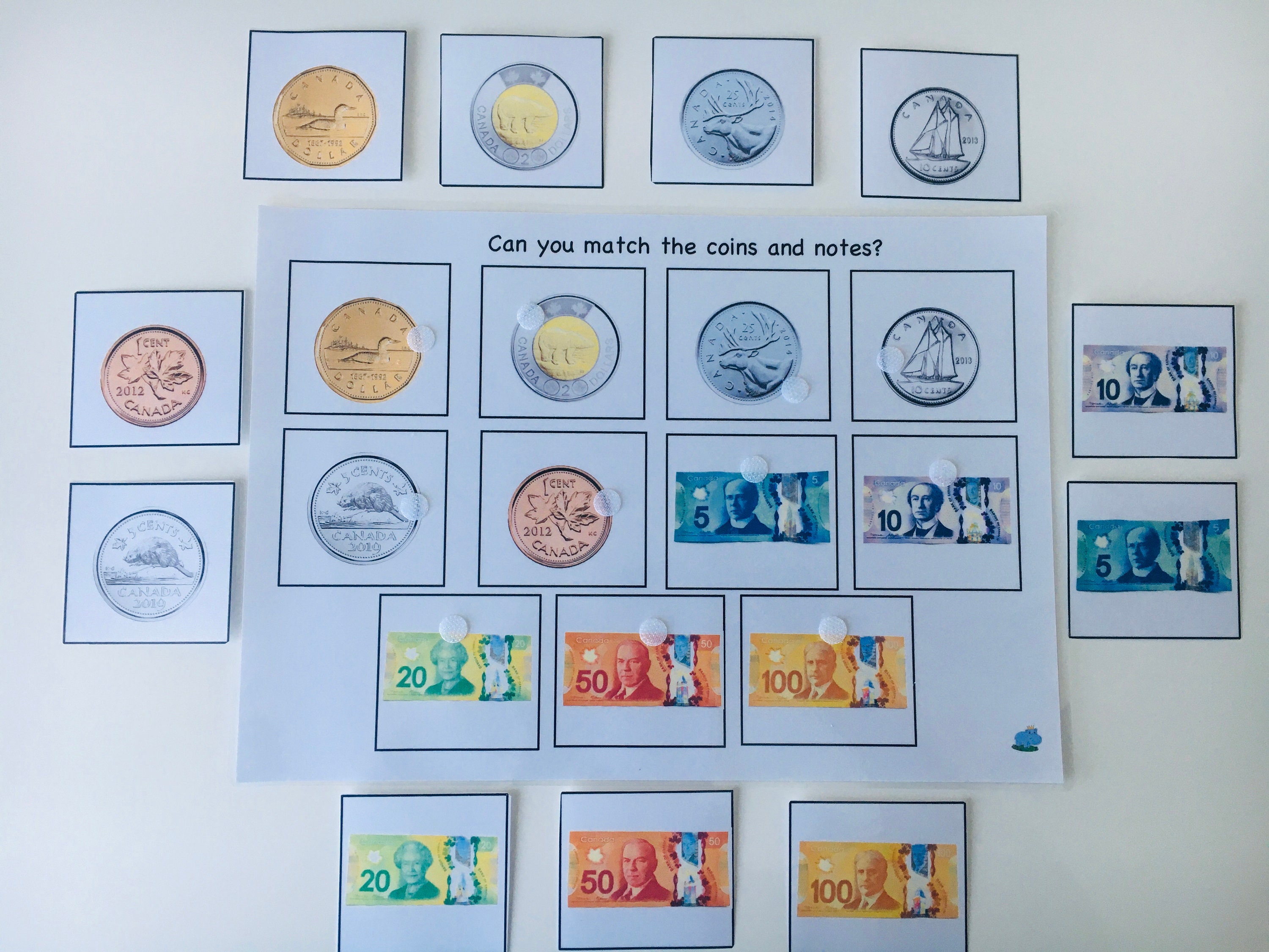 Canadian Coins and Bank Notes, Money Game, Teaching Resource ...