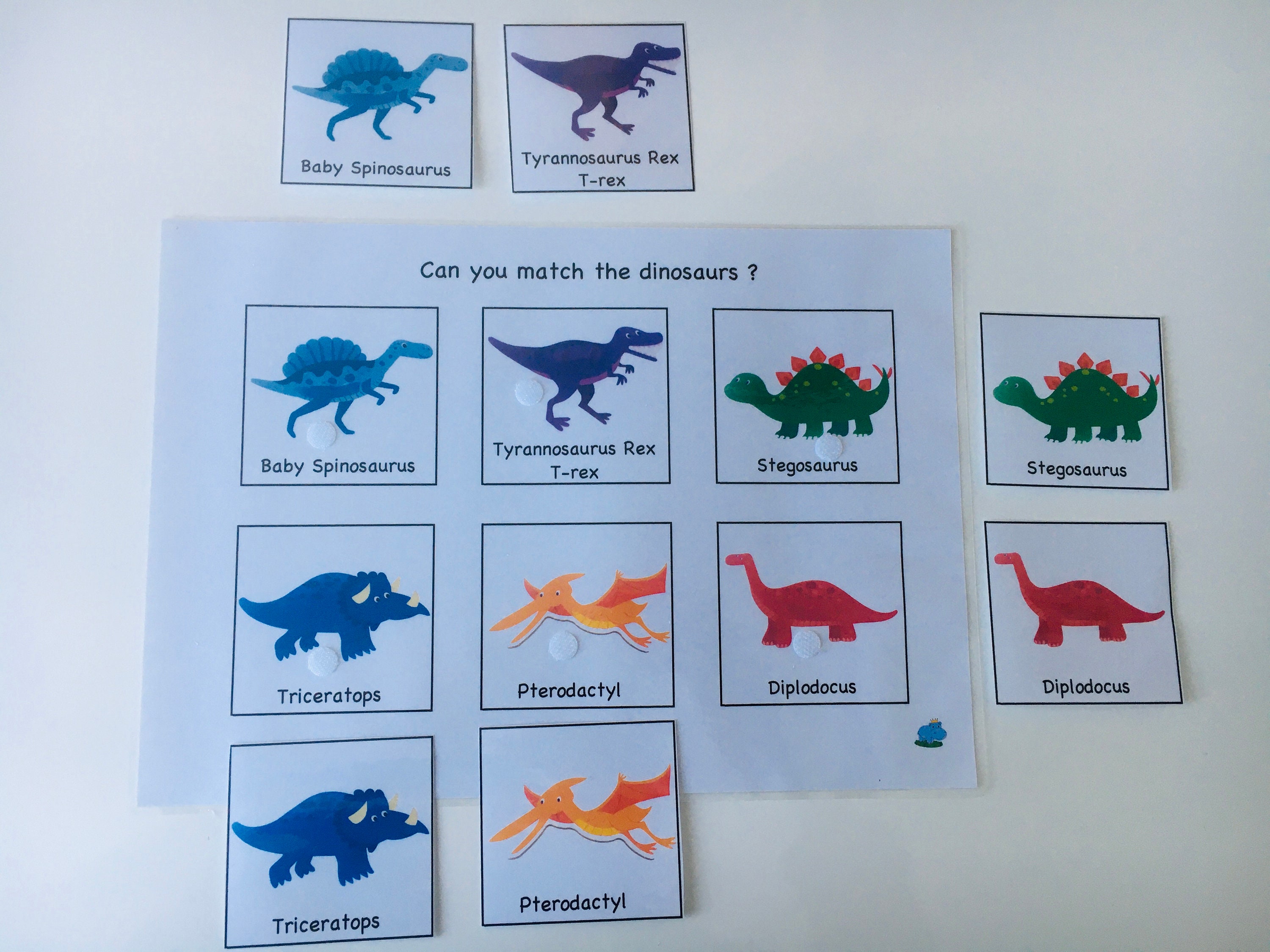 Dinosaur Matching Activity Learn Dinosaur Names Matching - Etsy UK