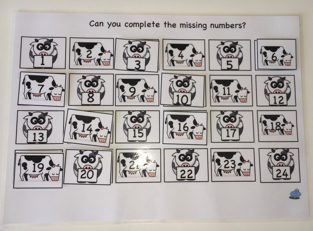 Can You Find the Missing Numbers, Ordering Numbers 1 to 24, Maths ...