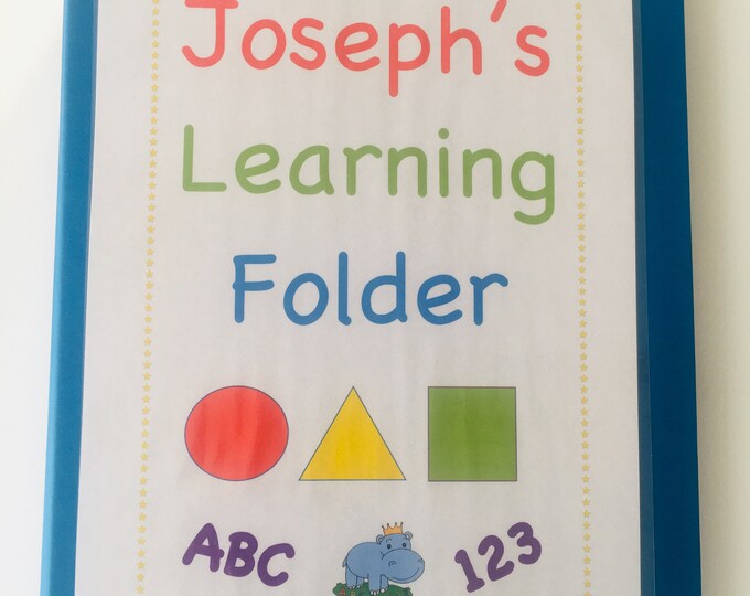 Toddler Learning Binder, Pre School Learning Folder, Toddler Folder ...