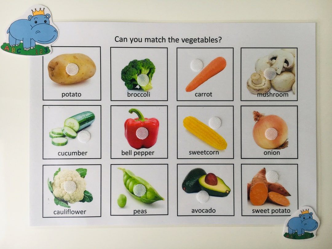 Vegetable Matching, Vegetable Game, Flash Cards, Learning, Teaching ...