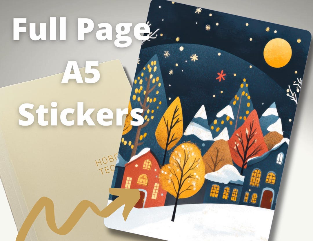 Scandinavian Winter A5 Full Page Sticker - Etsy