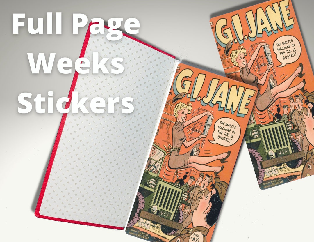 Comic Book Cover - Pop Art - Retro Hobonichi Weeks Full Page Sticker - Etsy
