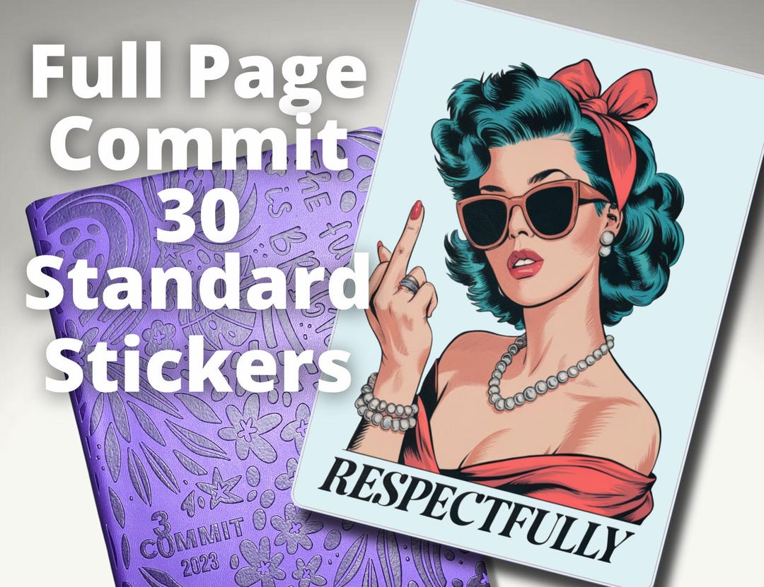 Pop Girls Standard Sized Commit 30 Full Page Sticker - Etsy