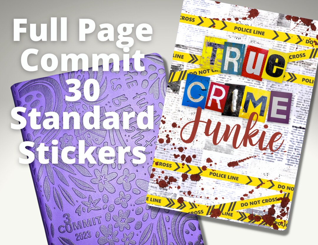 True Crime Standard Sized Commit 30 Full Page Sticker - Etsy