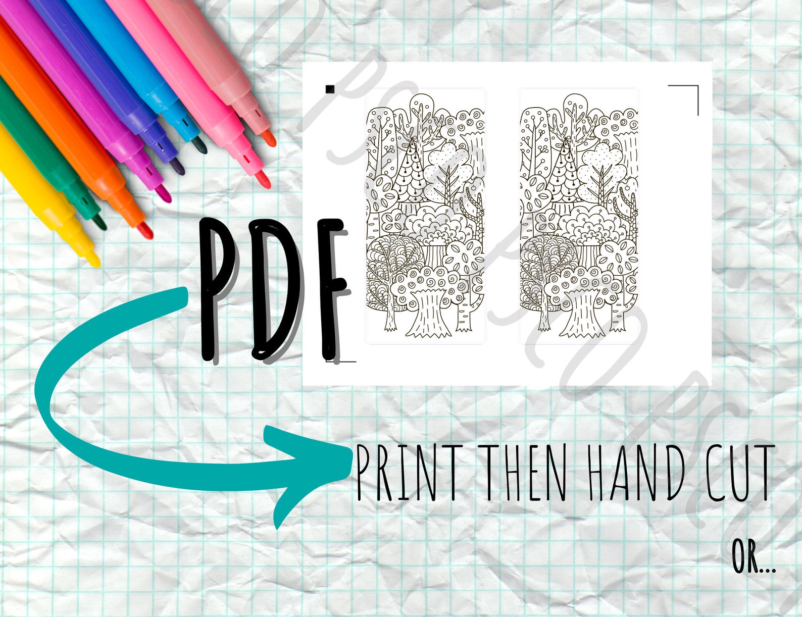 Printable Trees Hobonichi Weeks Coloring Pages Hobo Weeks - Etsy