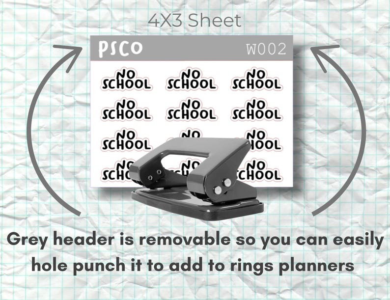 W002 No School Sticker Sheet - Etsy