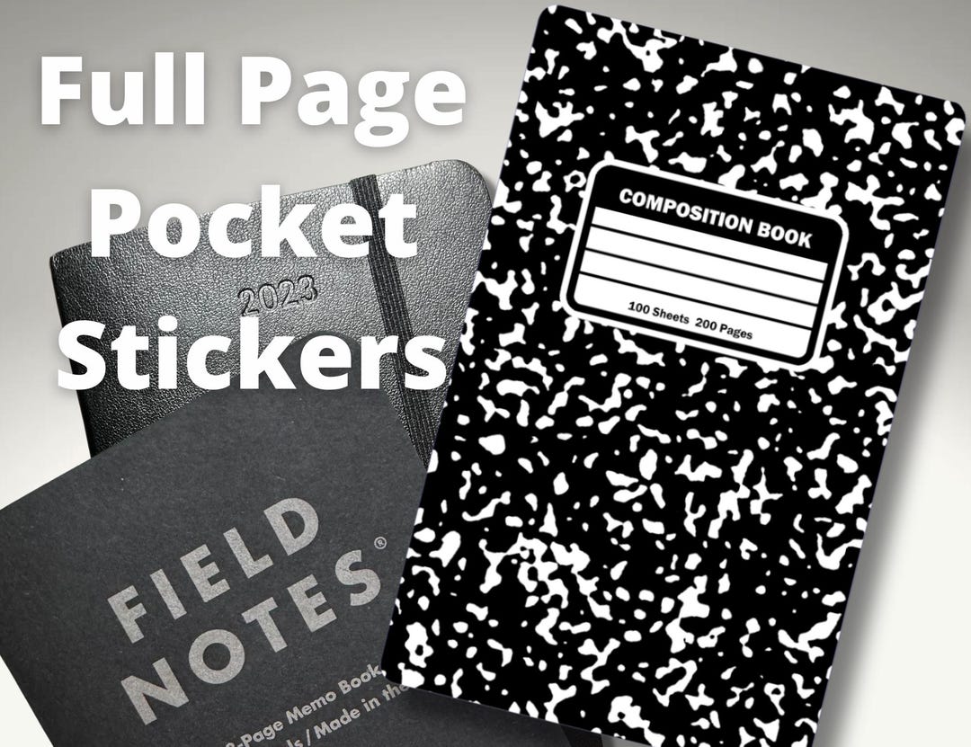 Black and White Classic Composition Notebook for Pocket Full Page ...