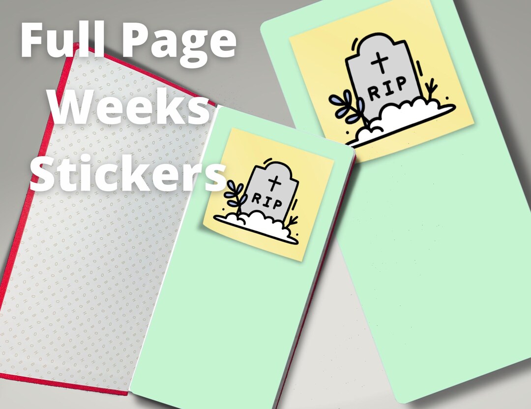 Sticky Notes Final Resting Place ~ Full Page Hobonichi Stickers - Etsy