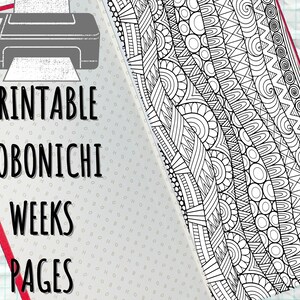 Printable Abstract Waves Pattern Hobonichi Weeks Coloring Pages, Hobo ...
