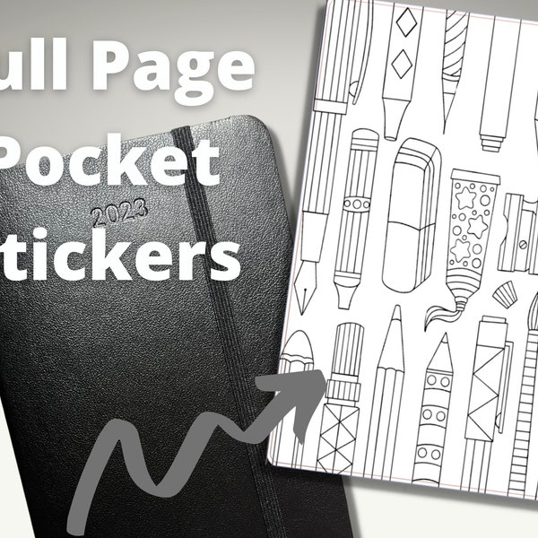 Pocket Moleskine Stickers - Etsy