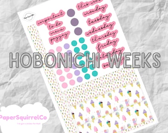 Onyx Hobonichi Weeks Sticker Kit, Decorative Stickers,functional ...