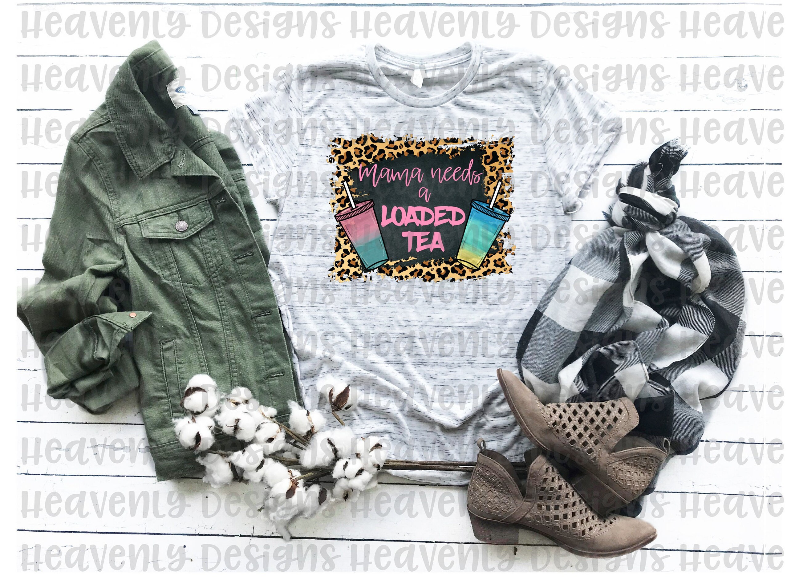 Clip Art & Image Files Cute Loaded Tea Shirt Loaded Teas Digital Design ...