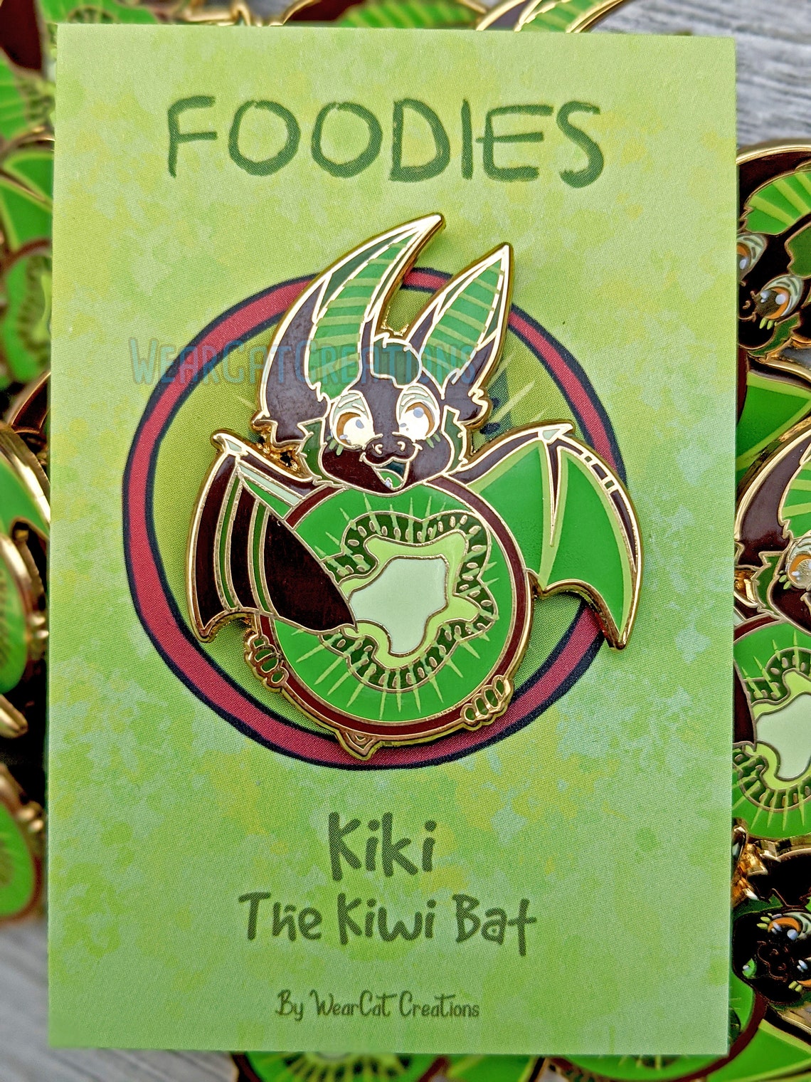 Enamel Fursona Pin Foodie Fruit Bat Fruitbat Kiwi - Etsy Australia