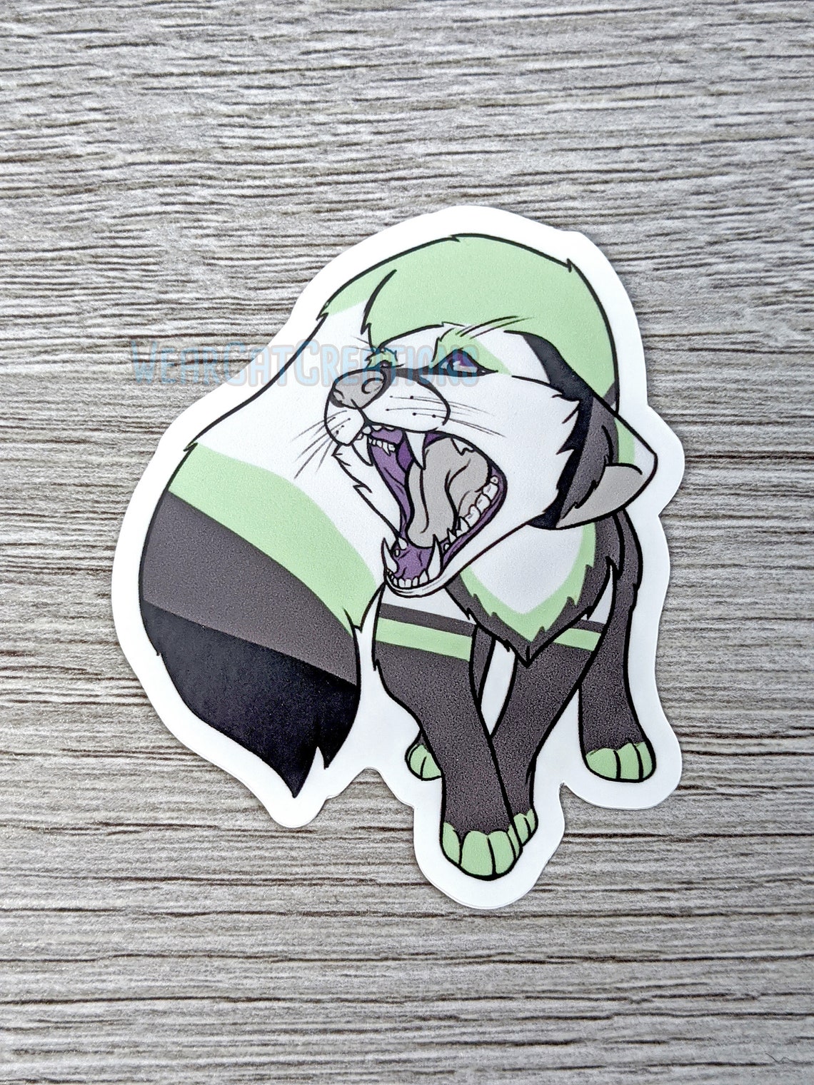 Fursona Sticker Amaretto Snow Fox Scream Cute Furry - Etsy