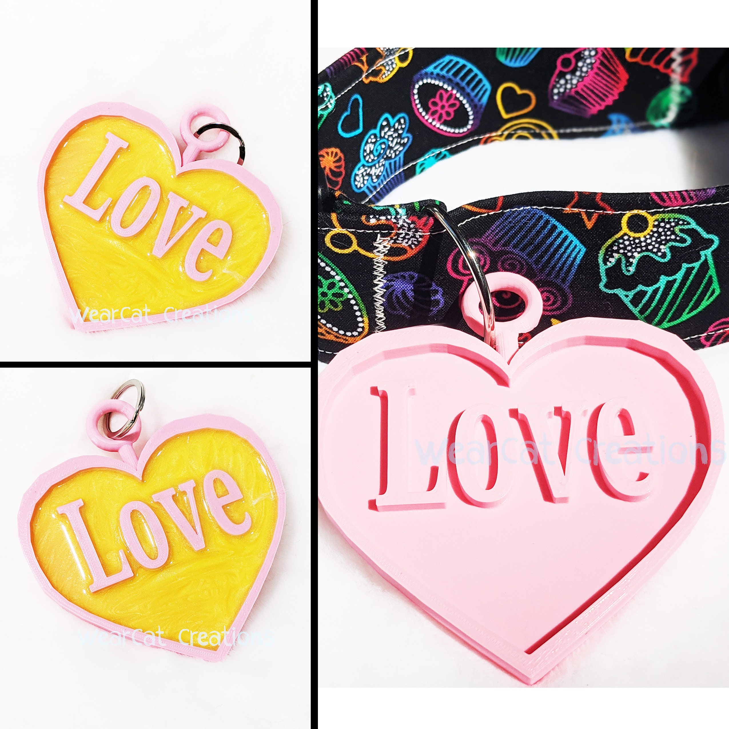 Heart XL Fursuit Dog Tag Resin/3d Print Costume Accessory - Etsy