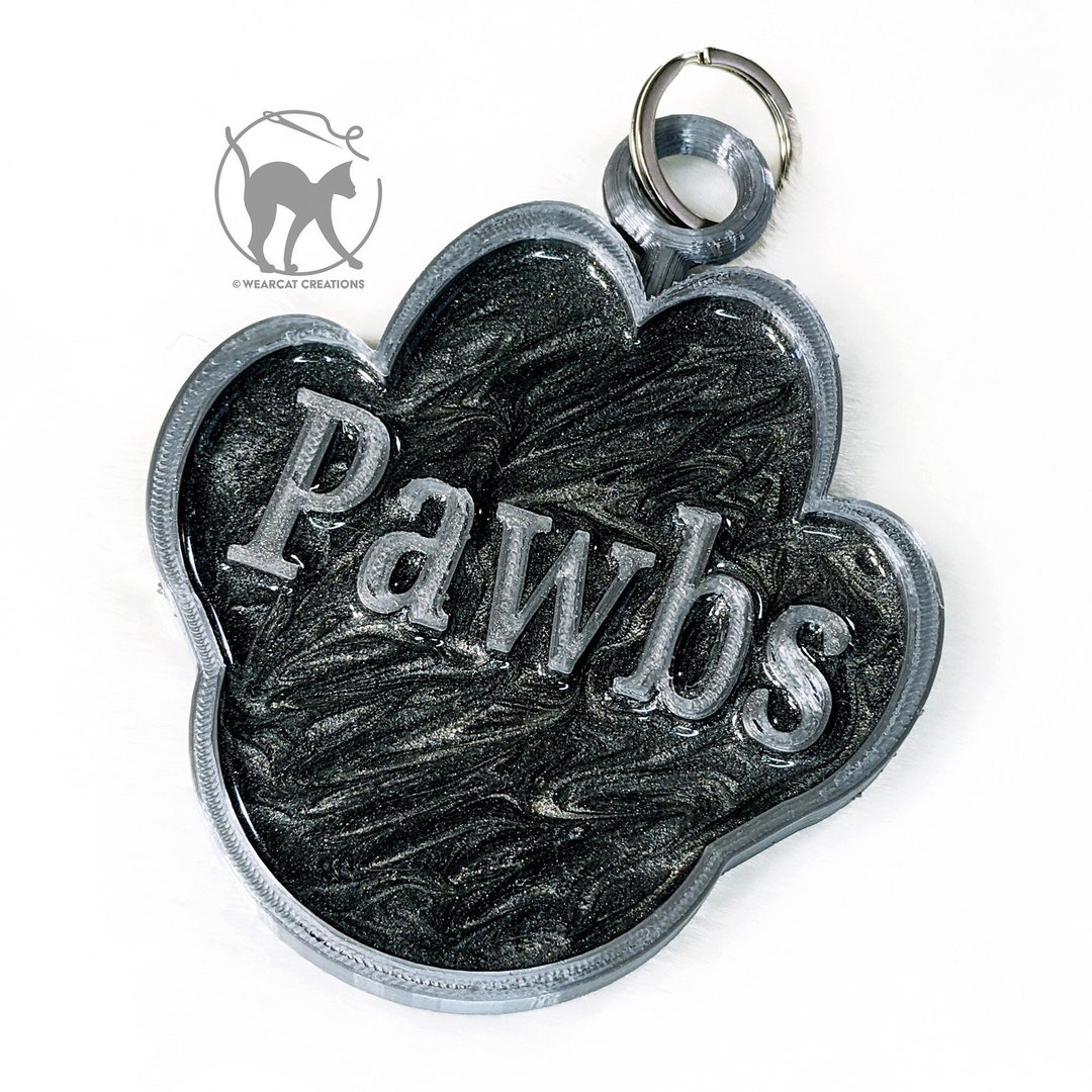 Paw XL Fursuit Dog Tag - Resin/3d Print, Costume Accessory - Etsy