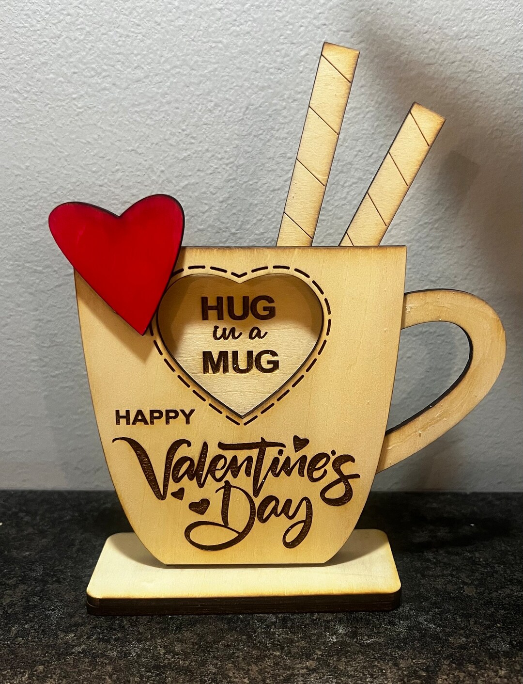 Valentines Day Wooden Gift Card Holder - Etsy