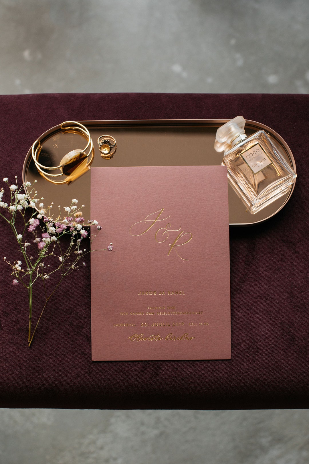 Foil Press Wedding Invitation | Gold Foil - Etsy