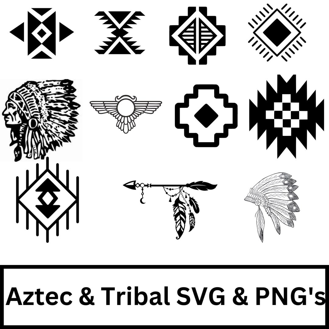 Aztec & Tribal Symbols Native American SVG PNG Instant - Etsy Australia