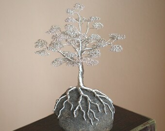 Wire Tree, Silver Plated Copper Wire, Minimalistic Decor - Etsy