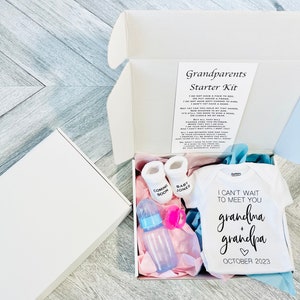Grand Parents Starter Kit Baby Announcement Pregnancy - Etsy