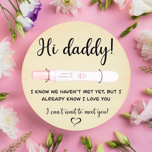 Personalized Pregnancy Announcement to Daddy, Hi Daddy Sign, Pregnancy ...
