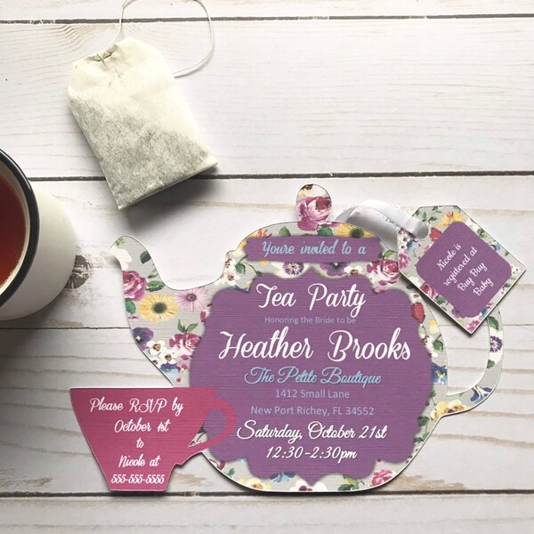 Teapot Invitations - Etsy