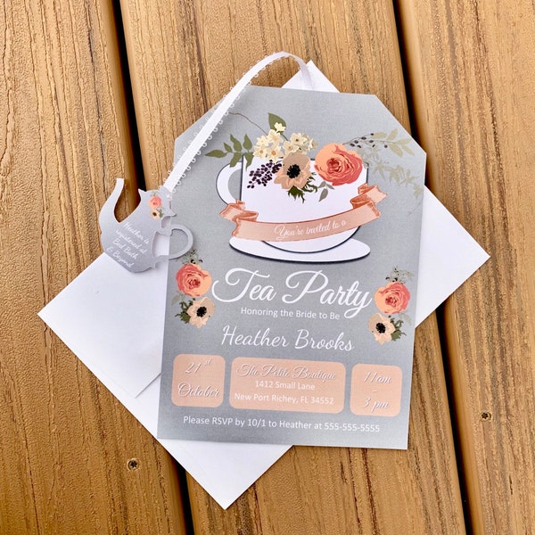 Teapot Invitations - Etsy