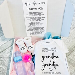 Grand Parents Starter Kit Baby Announcement Pregnancy - Etsy